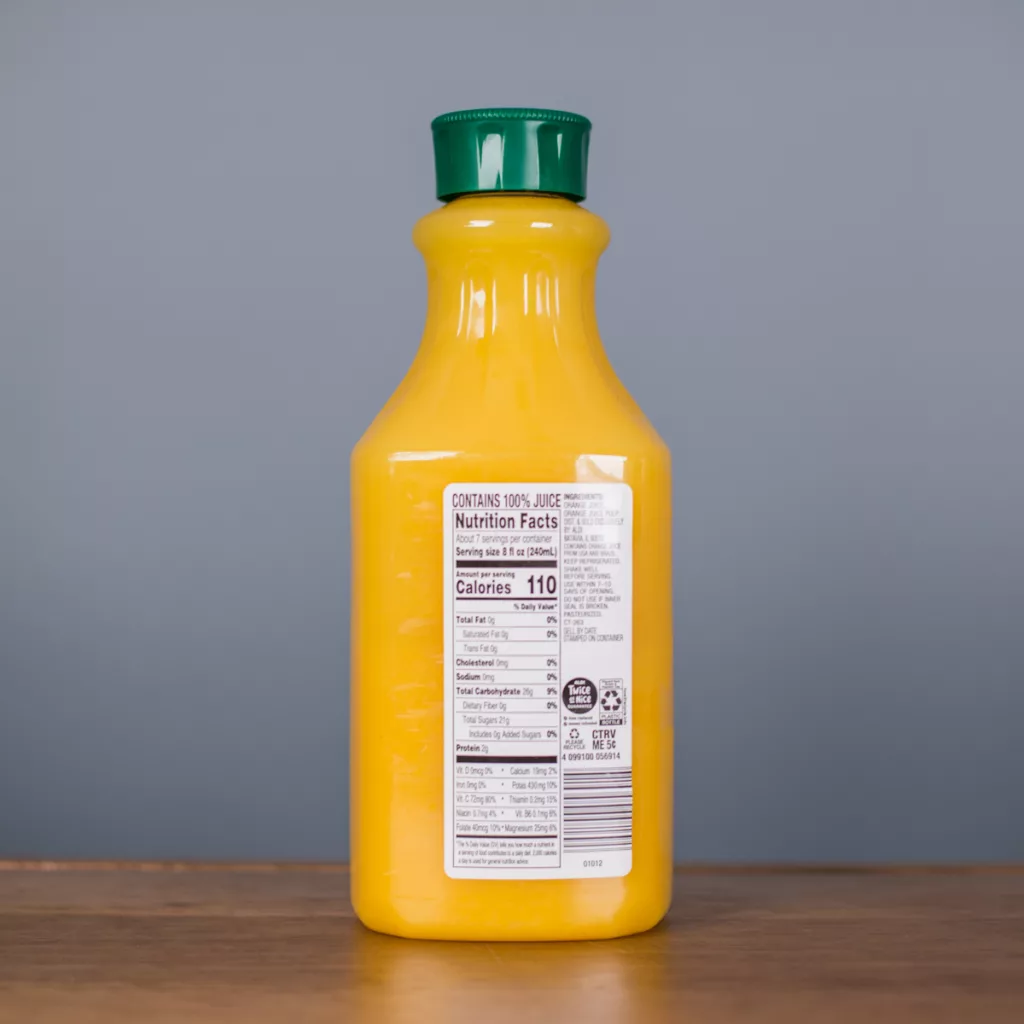 Aldi’s Nature’s Nectar Orange Juice - By the Label