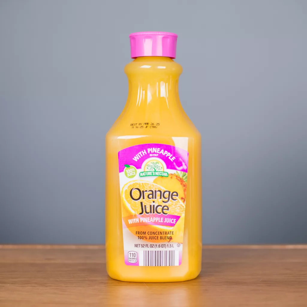 Aldi Nature’s Nectar Orange Juice with Pineapple - By the Label