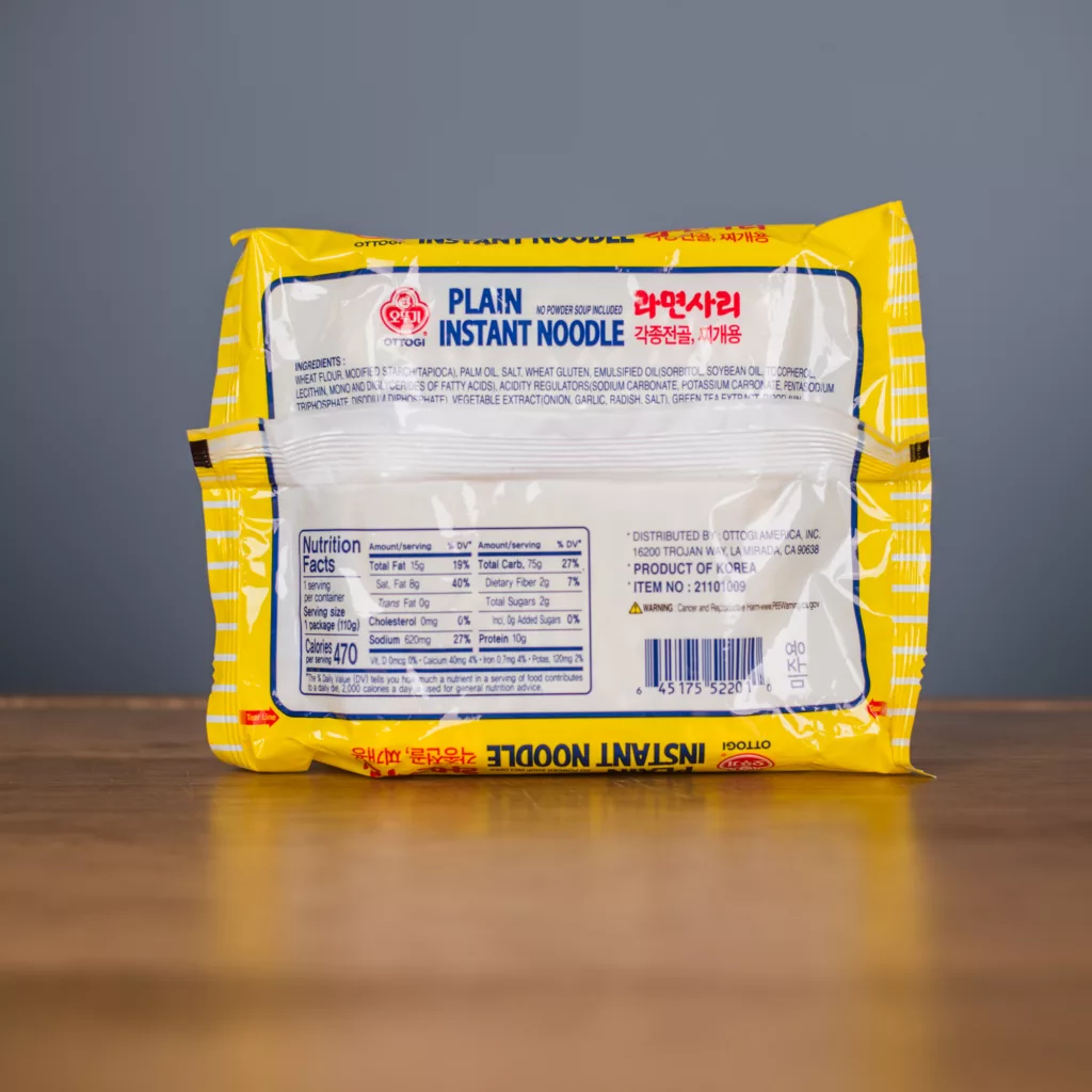 Ottogi Plain Instant Noodle Blocks - By the Label