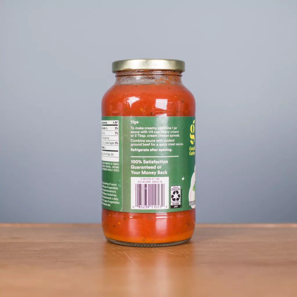 Target Good & Gather Tomato Basil Garlic Sauce - By the Label
