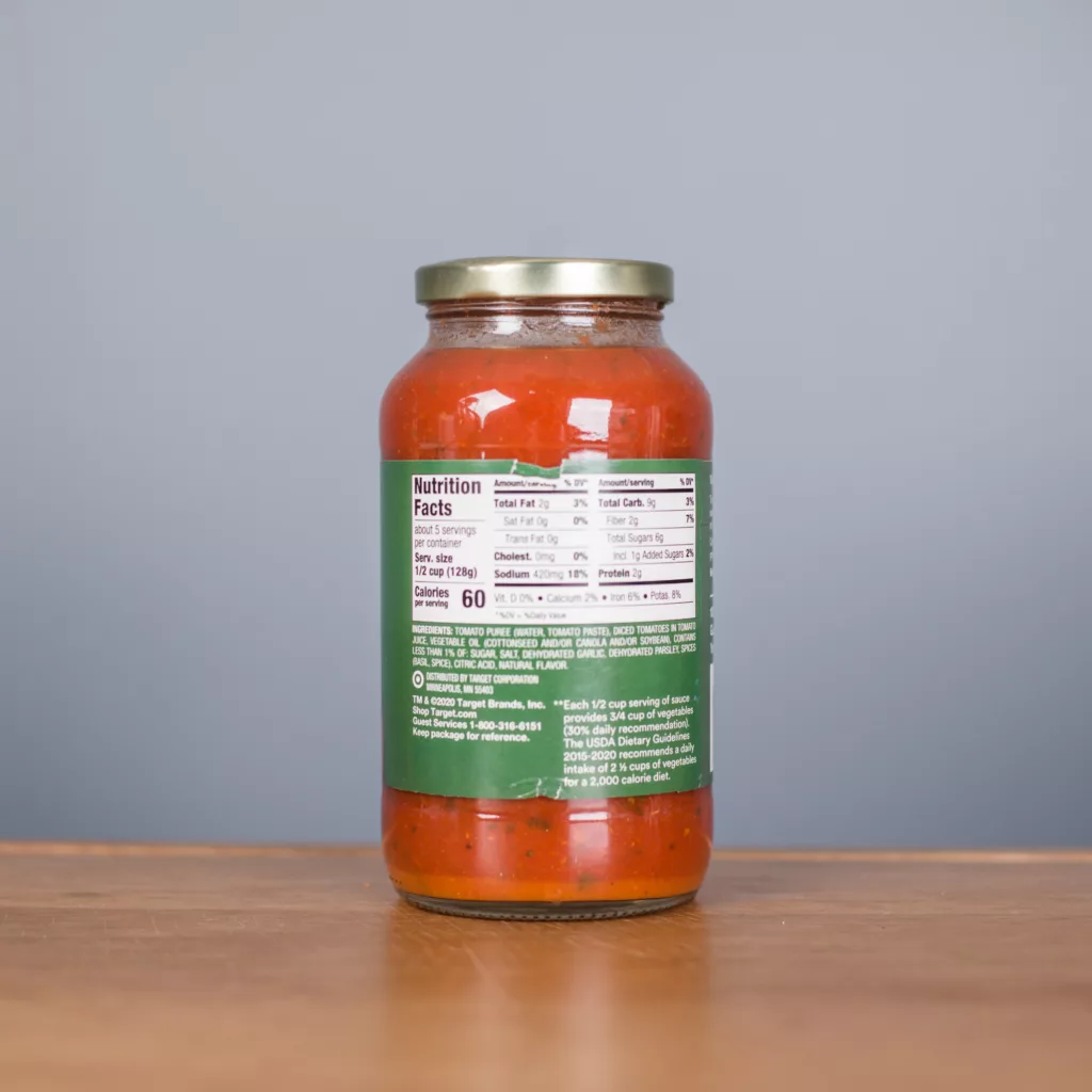 Target Good & Gather Tomato Basil Garlic Sauce - By the Label