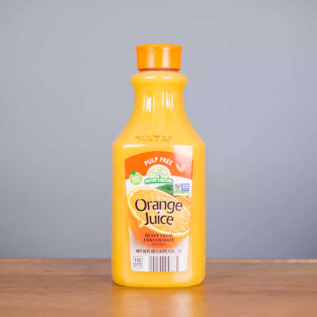 Aldi’s Nature’s Nectar Pulp Free Orange Juice - By the Label