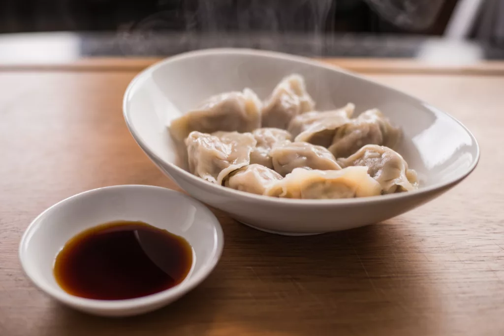 Synear Shrimp, Pork, and Mushroom Dumplings - By the Label
