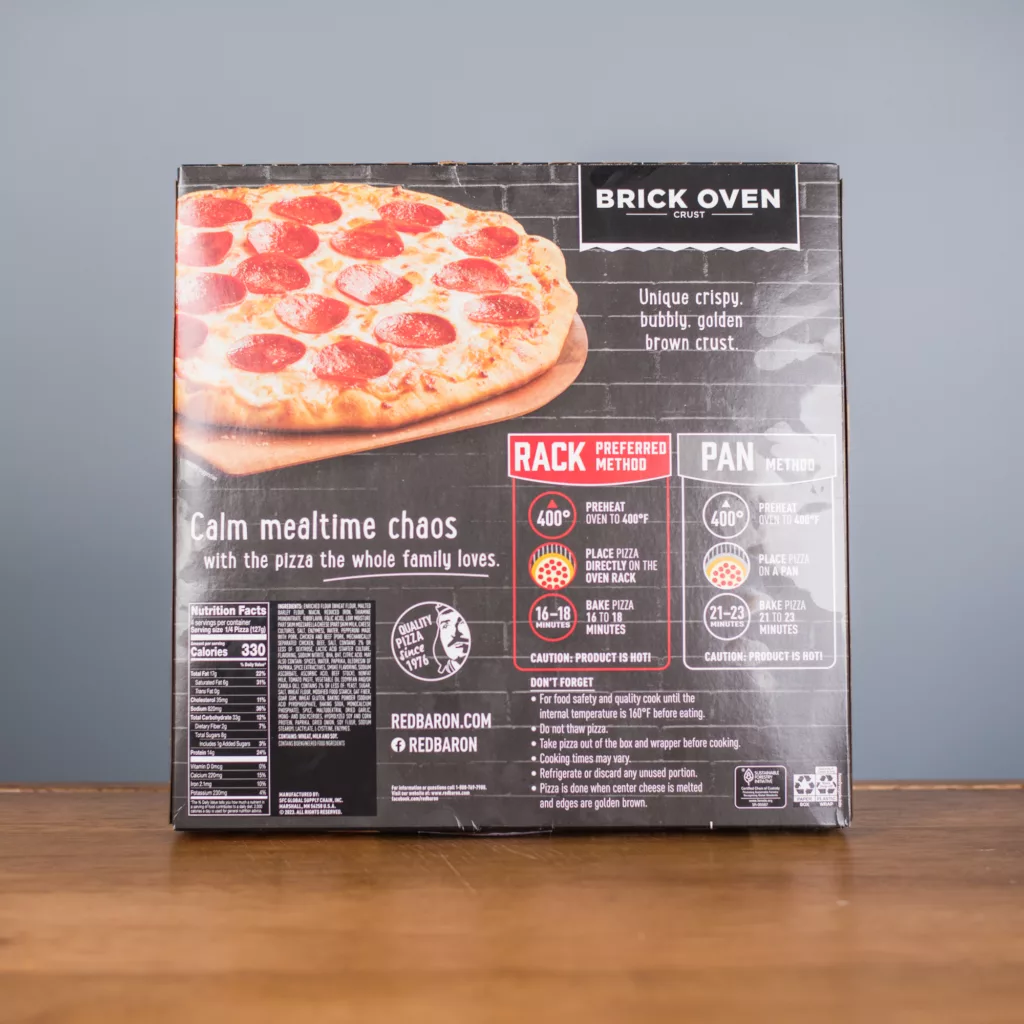 Red Baron Brick Oven Crust Pepperoni Pizza - By the Label