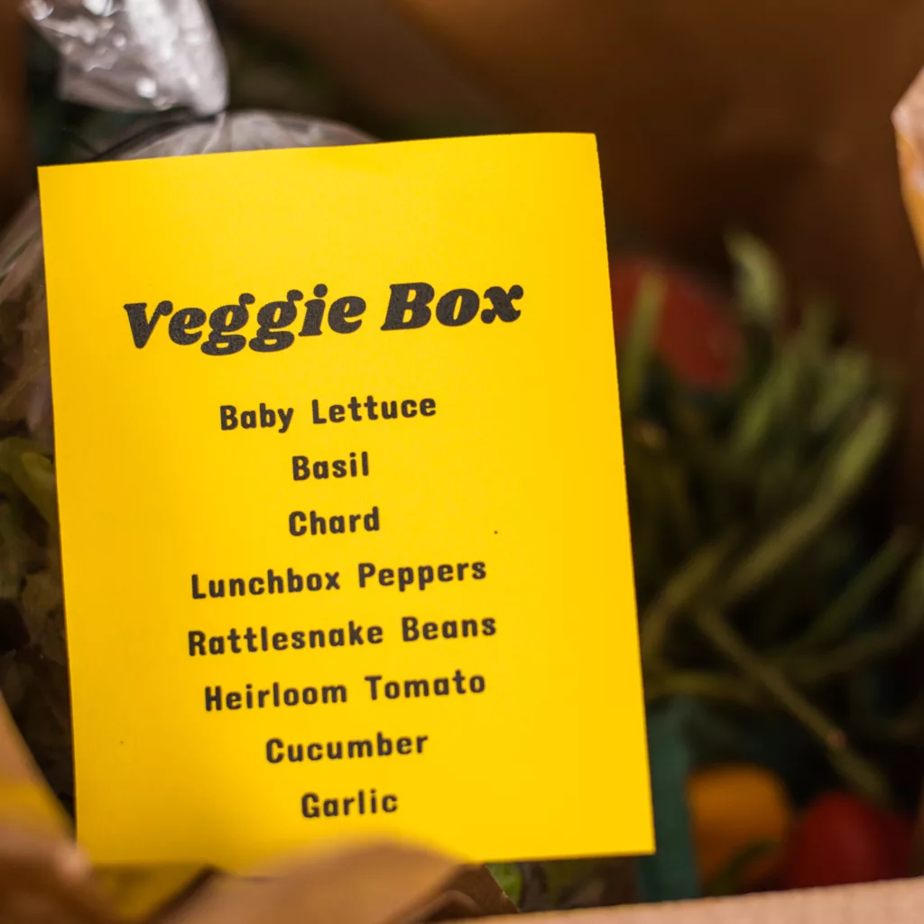 Edible Uprising Farm Veggie Box Week 2 - By the Label