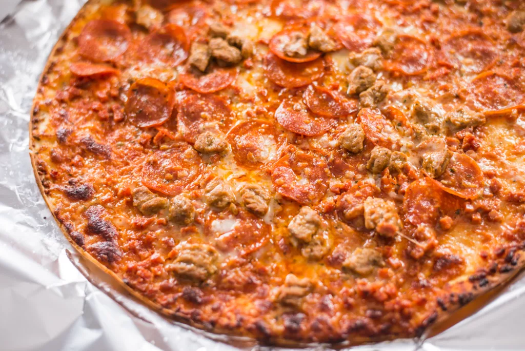 Aldi’s Mamma Cozzi Sausage Pepperoni Pizza - By the Label