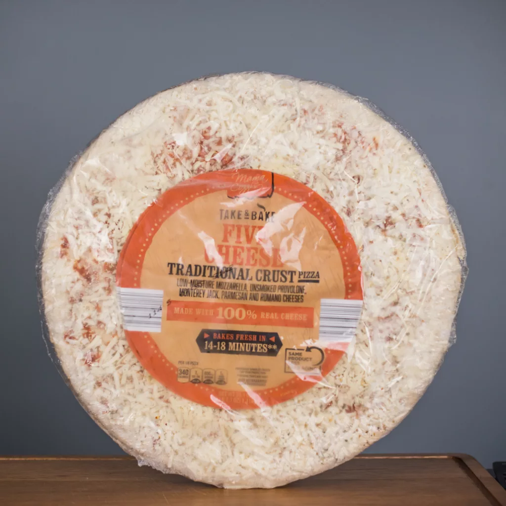 Aldi’s Mamma Cozzi Five Cheese Traditional Crust Pizza - By the Label